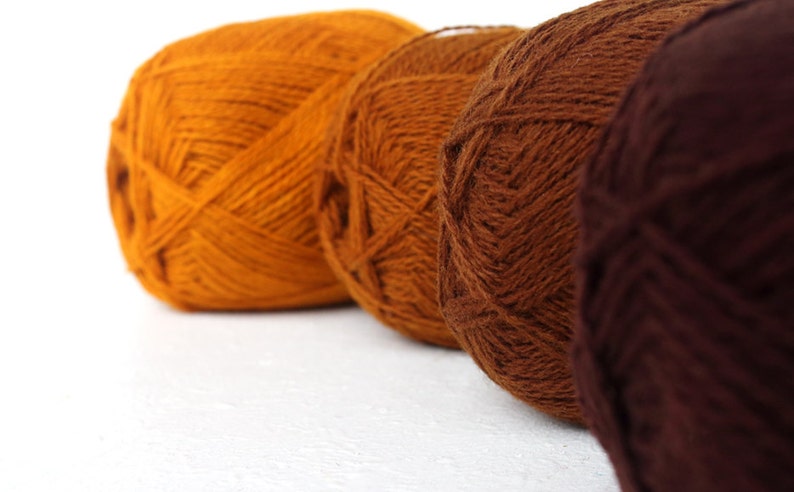 WOOL Yarn 100%knitting Yarn Fall Brown 276 - Etsy