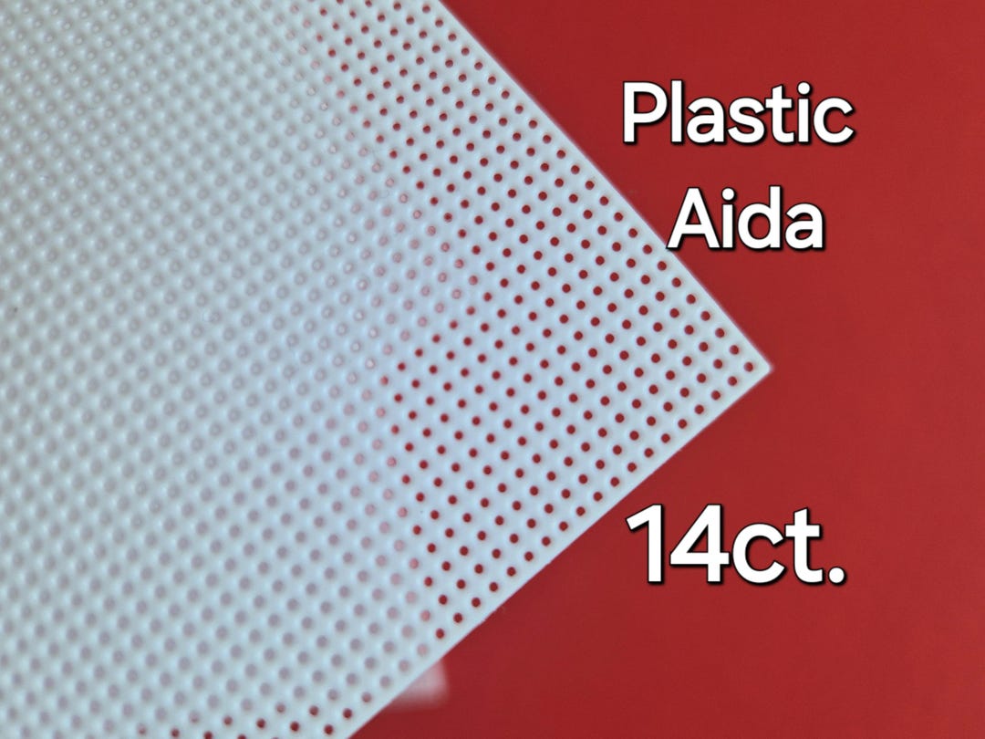 White Plastic Aida 14 Count A4 Size - Etsy