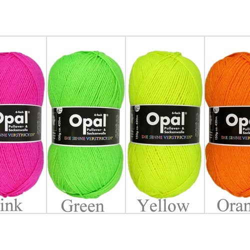 Opal Uni 4 Ply Sock Yarn in Solid Colors - Etsy