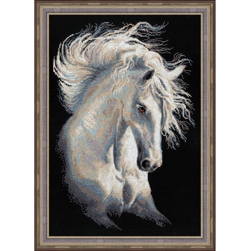 Horse Cross Stitch Kit Aida and Threads Included - Etsy