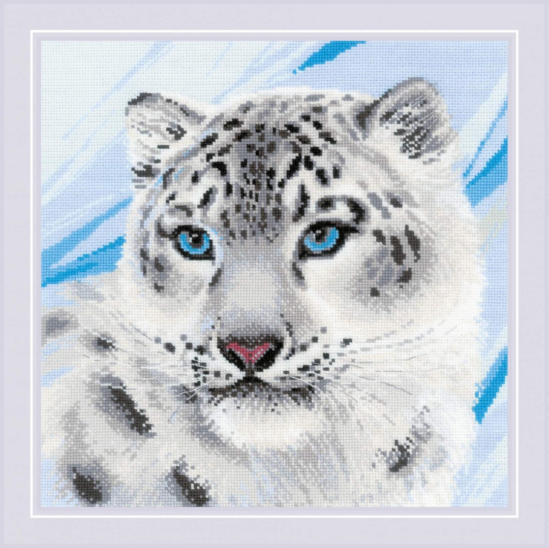 Snow Leopard - Cross Stitch Kit by Riolis Brand 1886 - Etsy