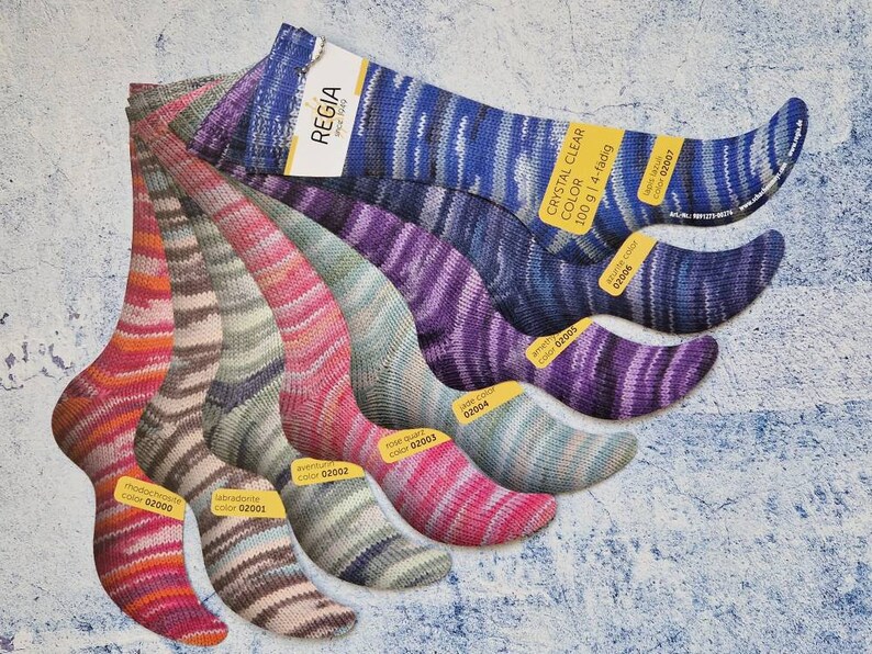 4ply Sock Yarn Regia - Crystal Clear Color Collection - Etsy