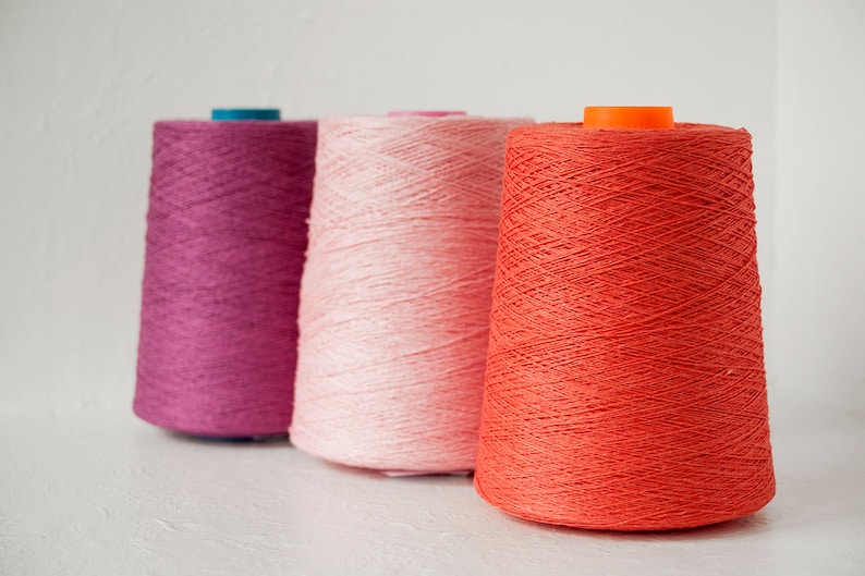 Weaving Yarn on Cone 100% Linen Yarn - Total 1.5kg / 52.5oz 3 Ply Linen ...