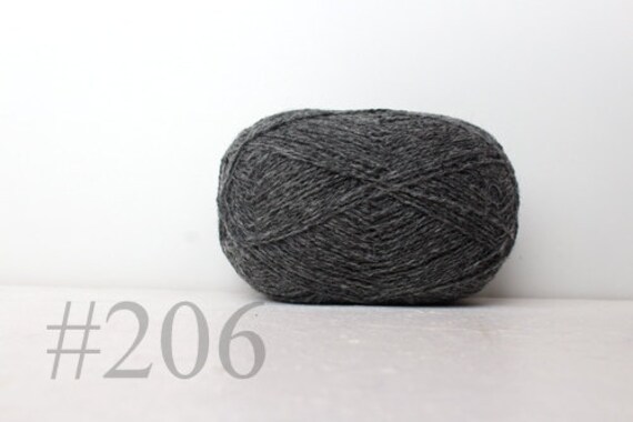 WOOL Yarn 100%knitting Yarn Natural Dark Grey 206 | Etsy
