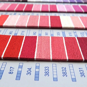 DMC Color Chart With Real Thread Samples - Etsy