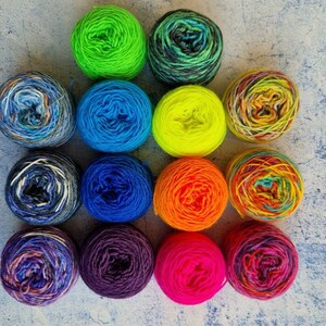 Rainbow Mini Balls Set 4 Ply Opal Sock Yarn From Different - Etsy
