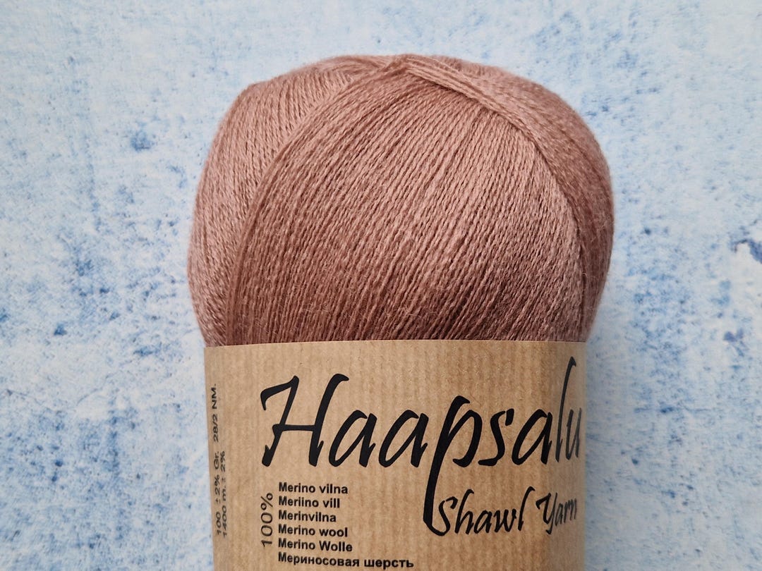 Haapsalu Shawl Yarn in Pinky Brown Color 777 - Etsy