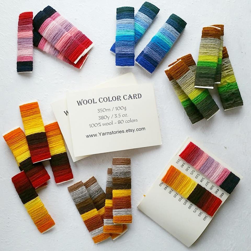 Pure Wool Yarn for Knitting Pastel Colors Set of 9 Yarn | Etsy