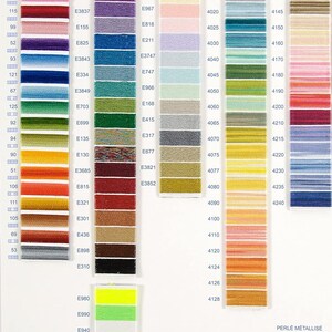 DMC Color Chart With Real Thread Samples - Etsy