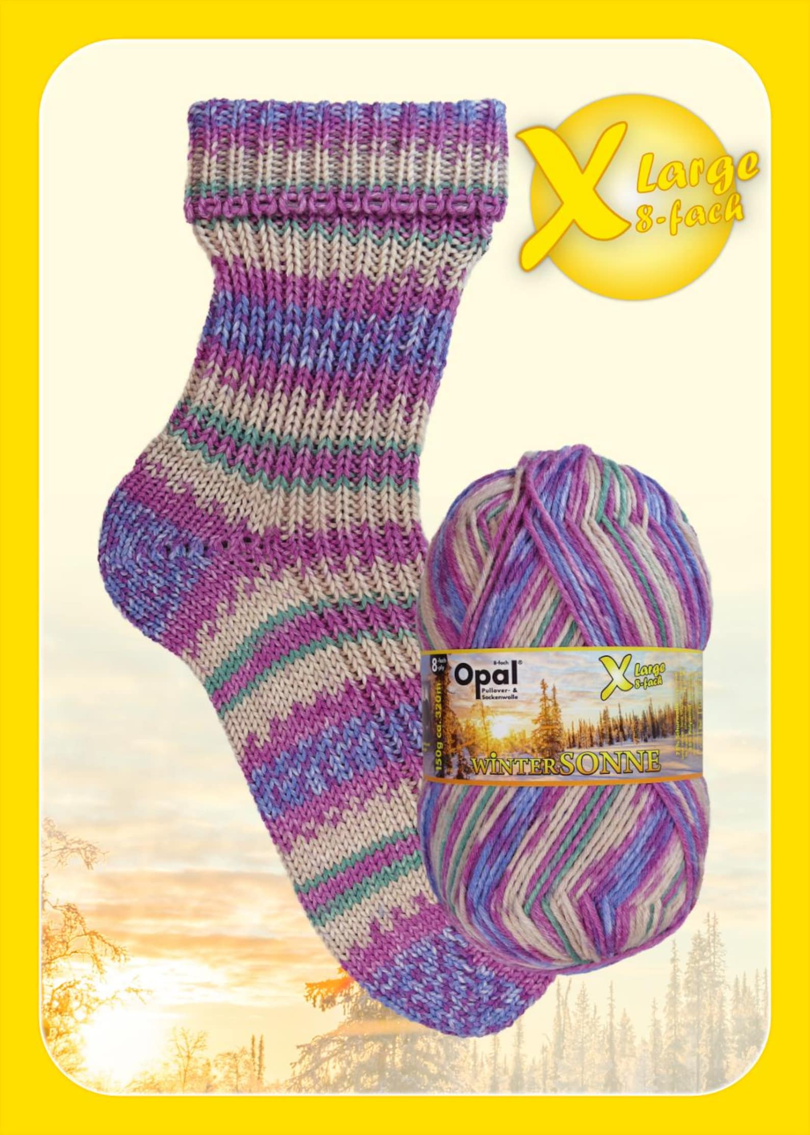 8 Ply Opal Winter Sun Collection Sock Yarn - Etsy