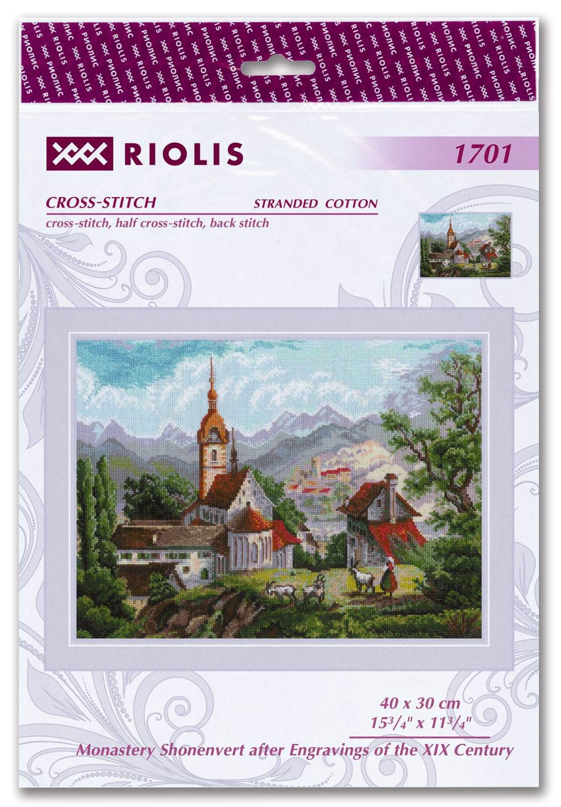 Cross Stitch KIT Riolis 1701 Monastery Shonenvert After - Etsy