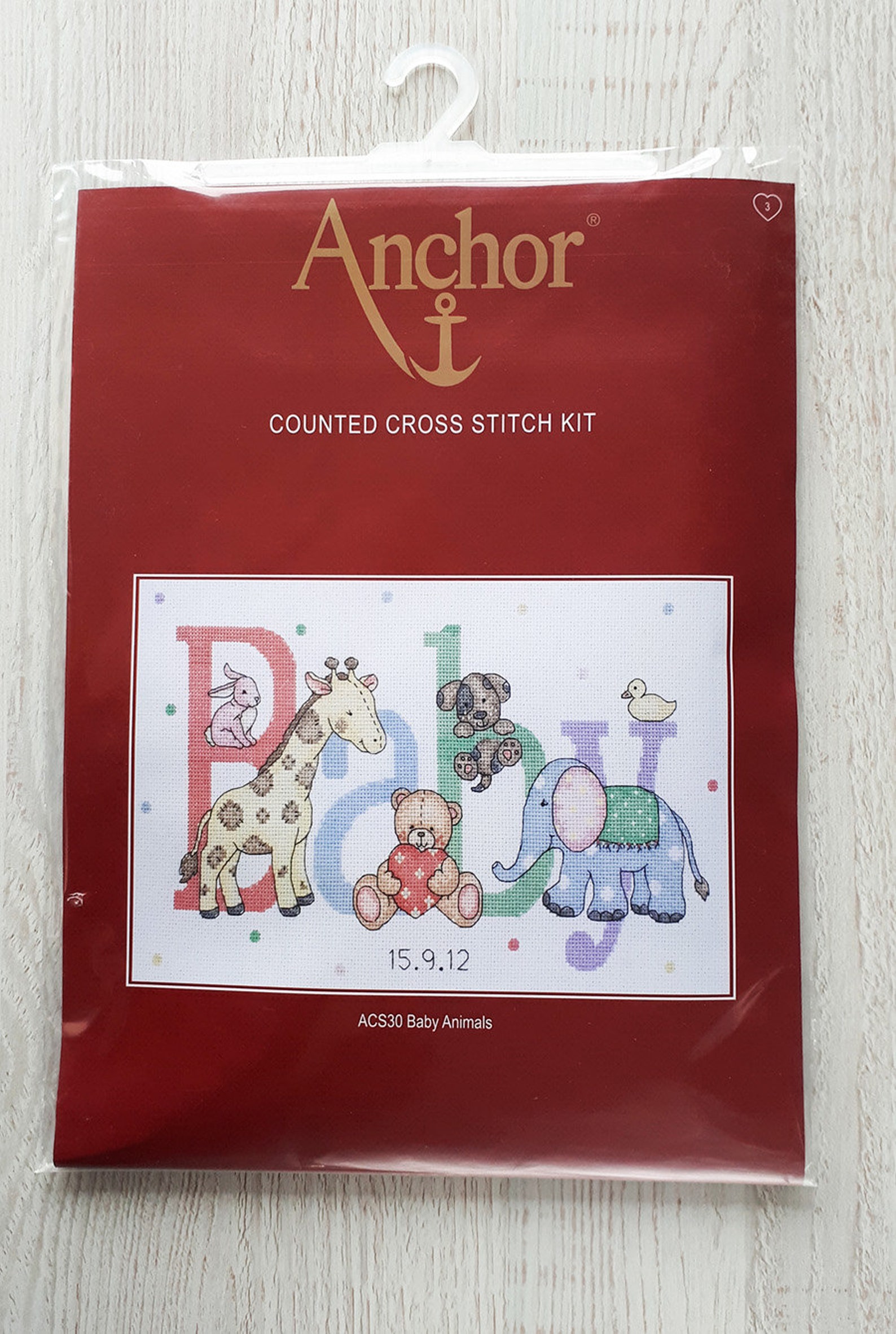 Baby Sampler Cross Stitch Kit by Anchor ACS30 Baby Animals | Etsy
