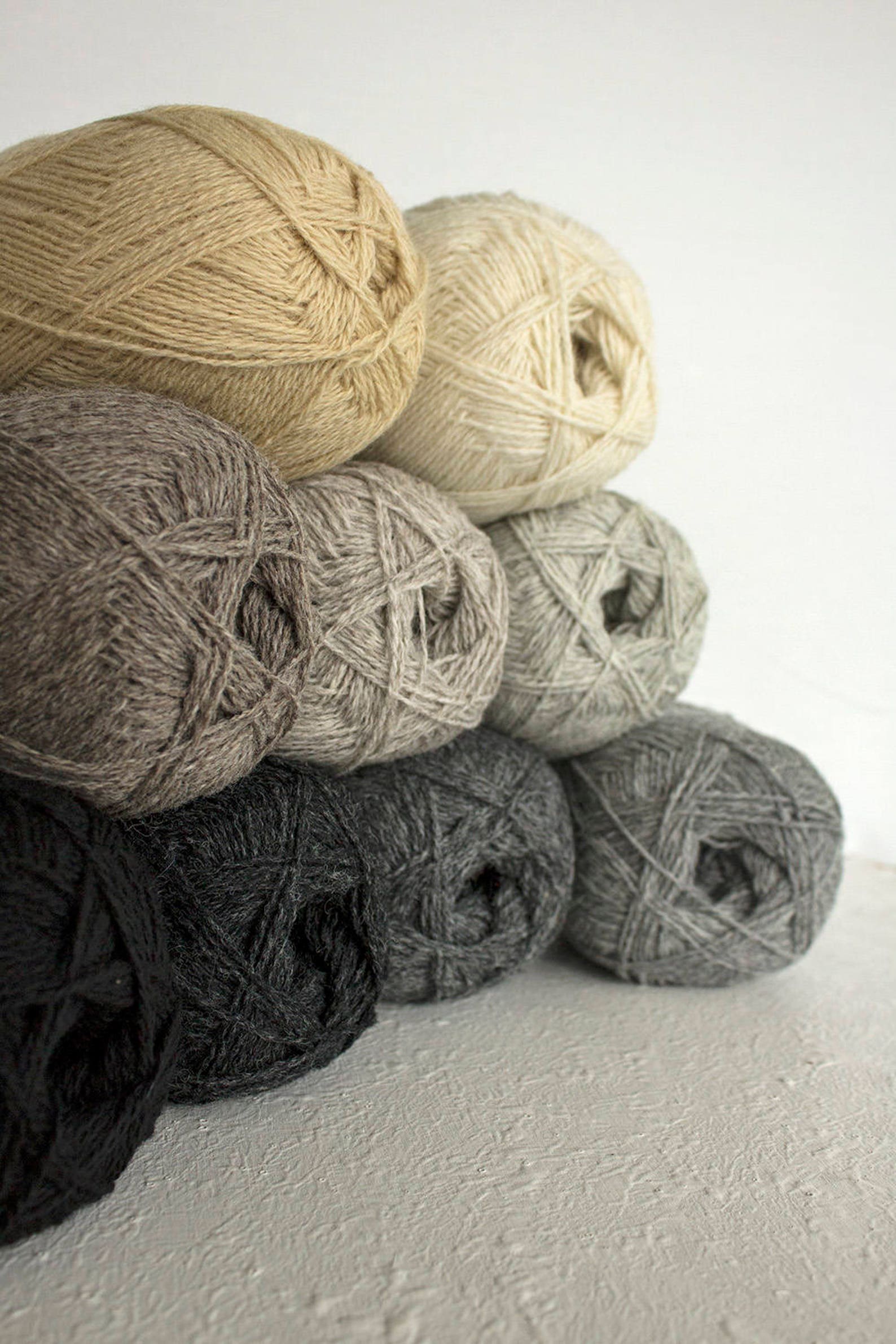 Wool Yarn for Knitting Crochet-100% Natural Wool Yarn Set in - Etsy