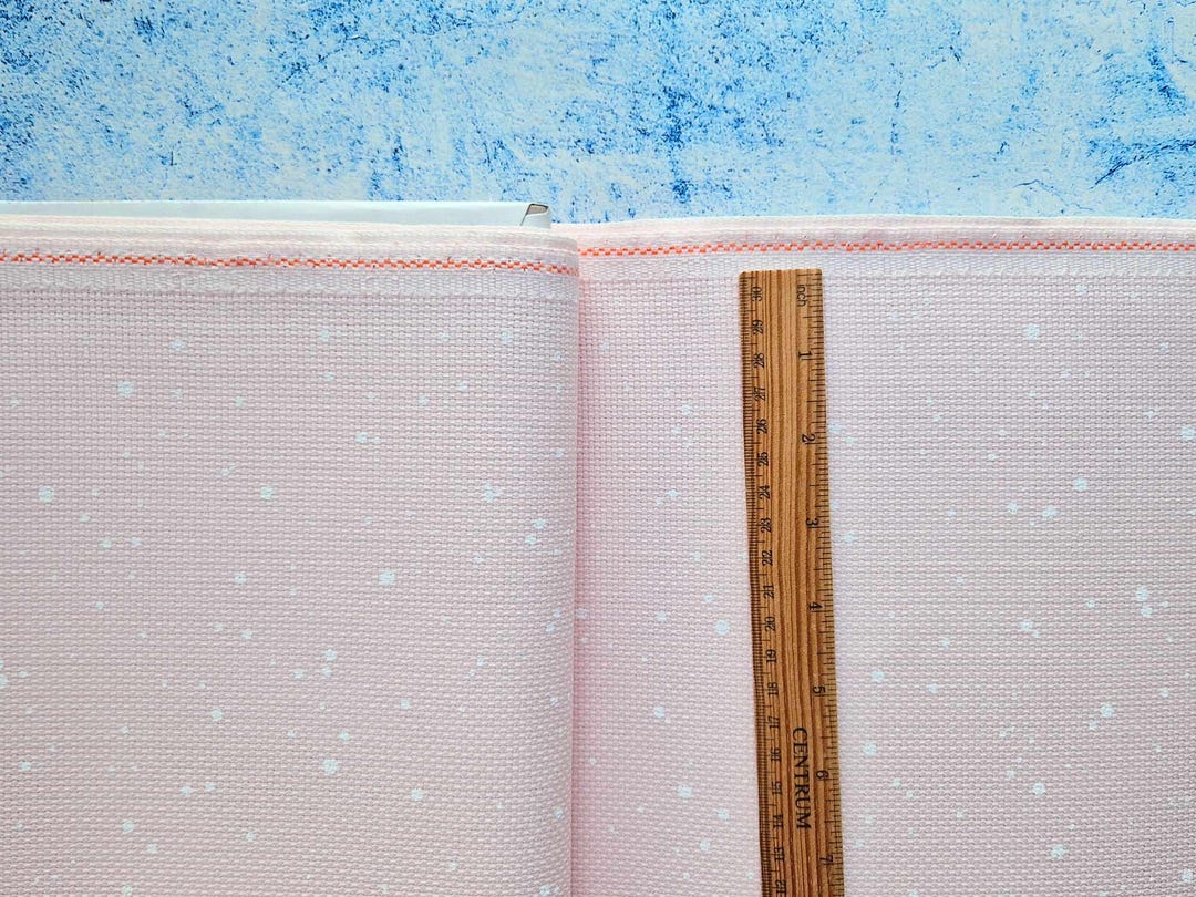 Aida Pink Splash 14 Count Zweigart Color 4259 - Etsy
