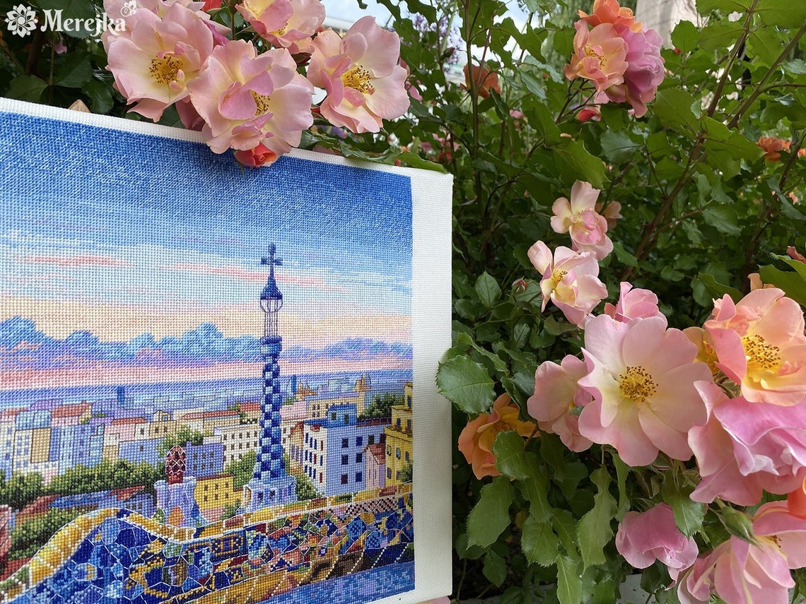 Barcelona. Park Güell Merejka Counted Cross Stitch Kit K199 - Etsy