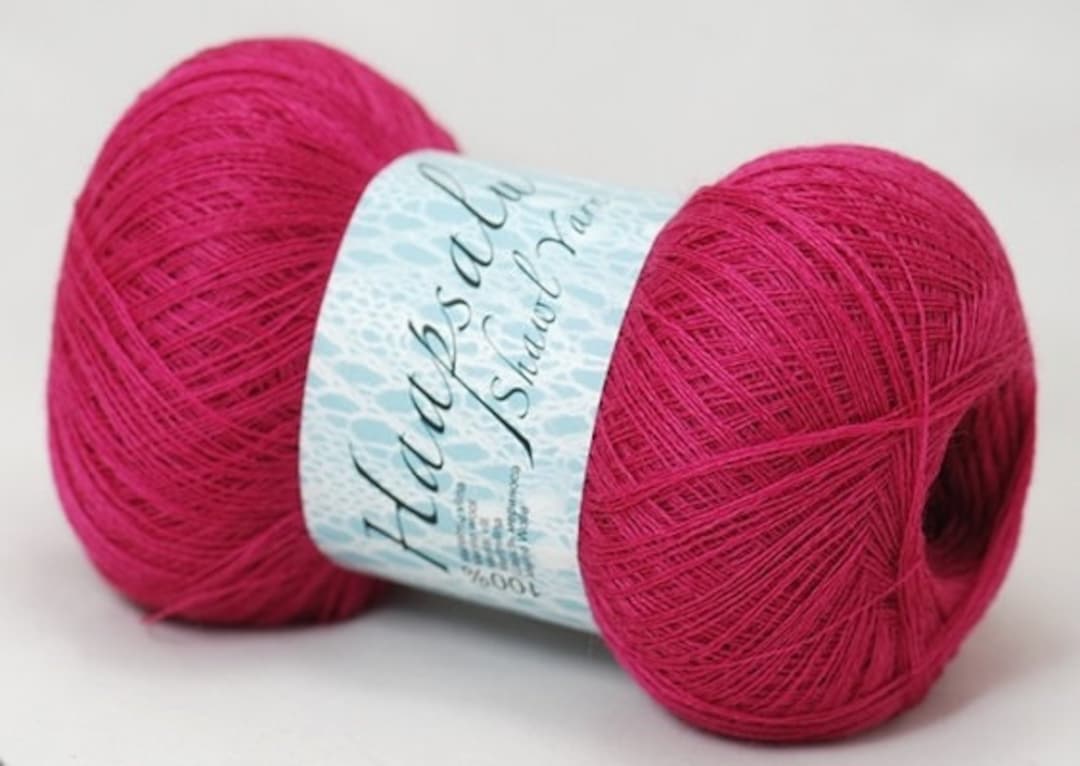 Cobweb Magenta Color Merino Wool Yarn - Haapsalu Shawl Yarn - Etsy