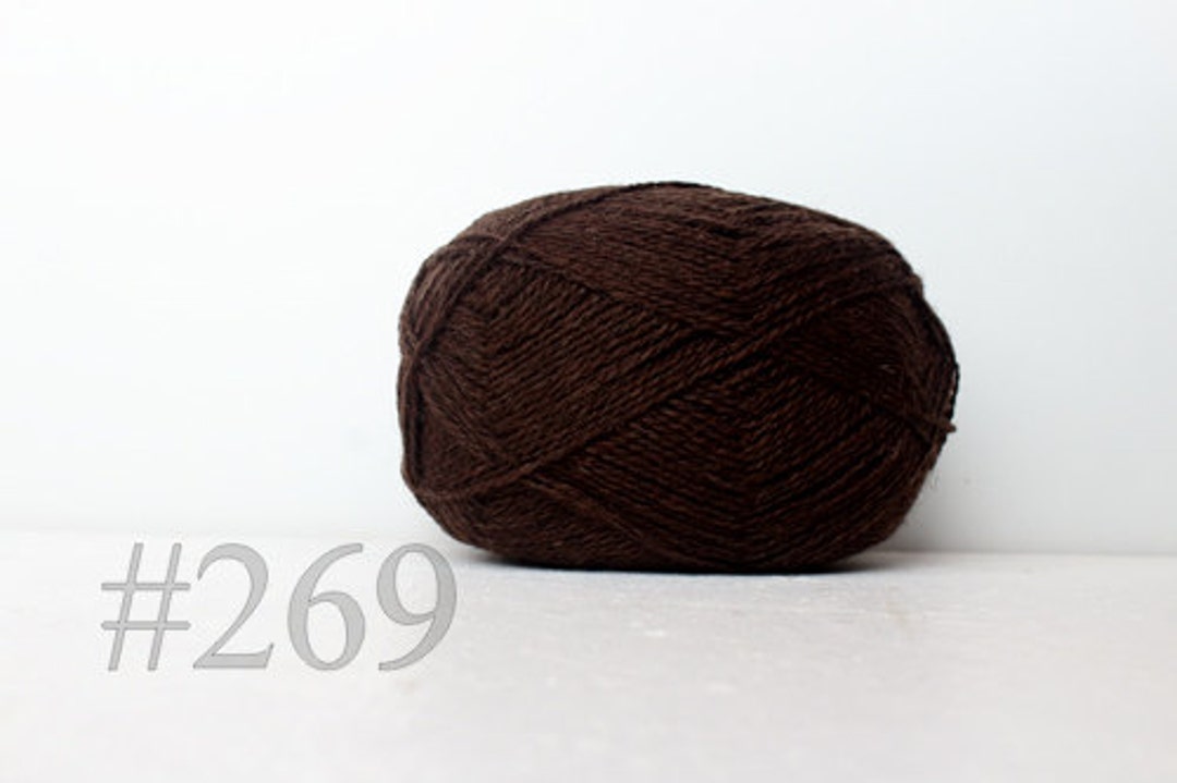 WOOL Yarn 100%-knitting Yarn - Cofee Brown #269 - Etsy