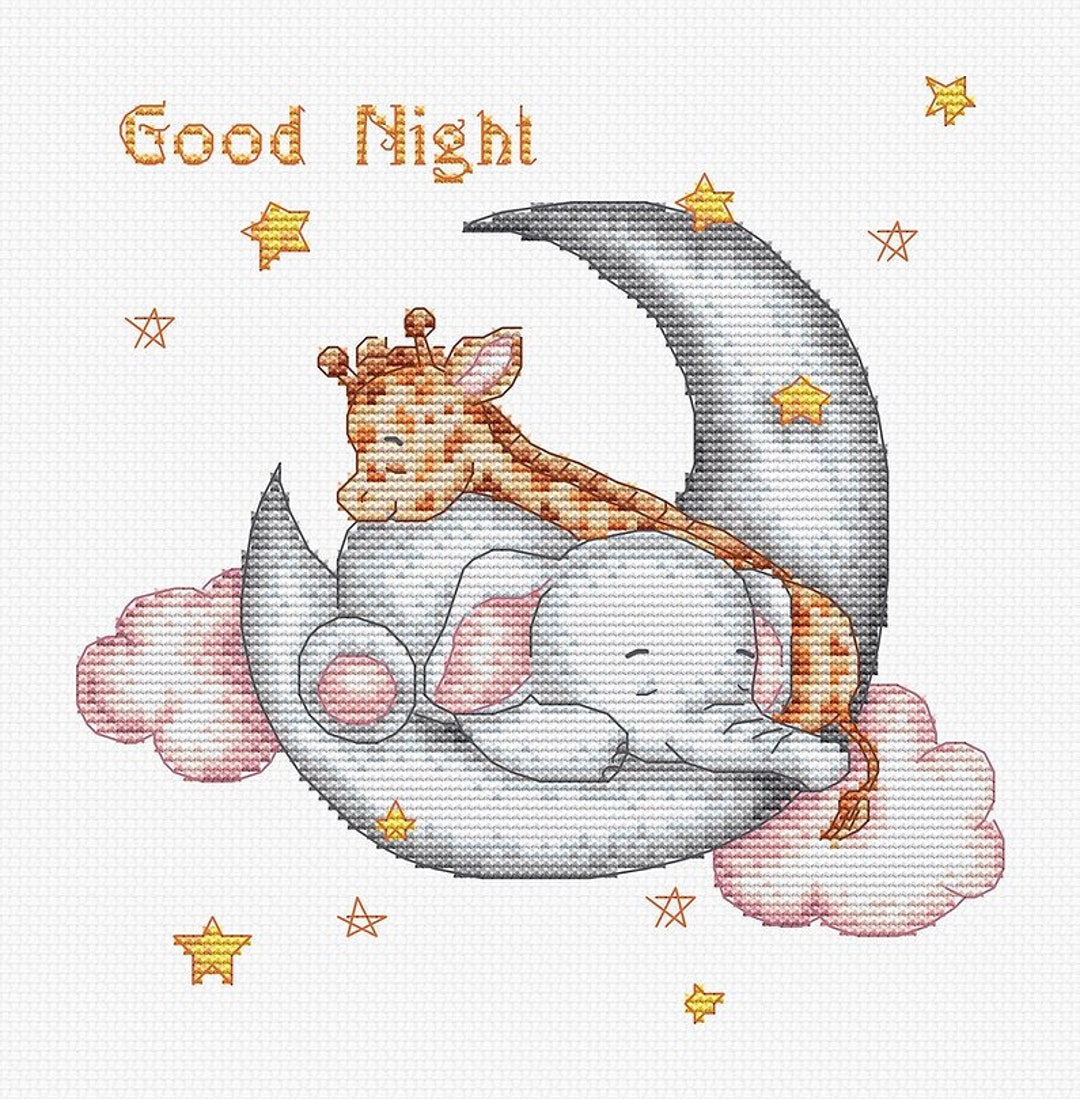 GOOD NIGHT - Cross Stitch Kit Luca-s B1192 - Etsy