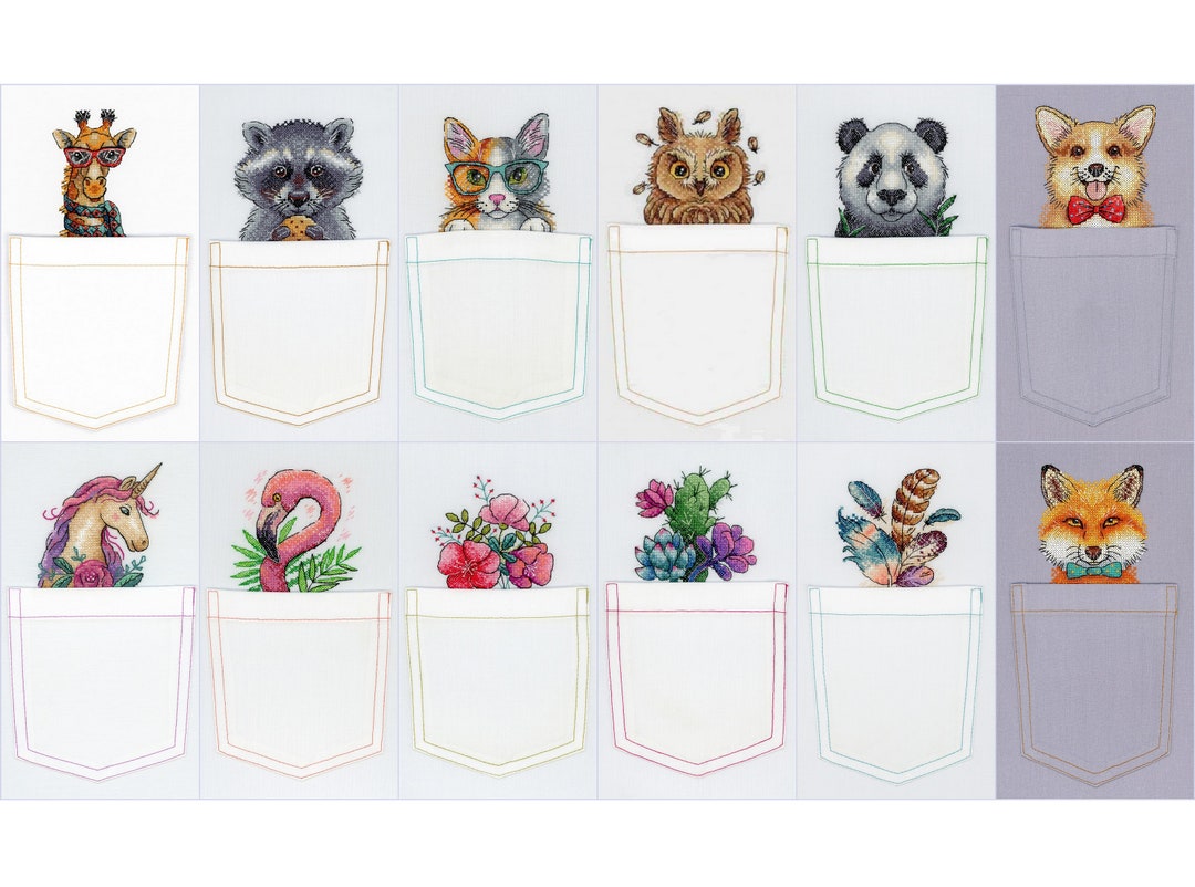 Cross Stitch Kit for Embroidery on Clothing DIY on Water-soluble Canvas ...