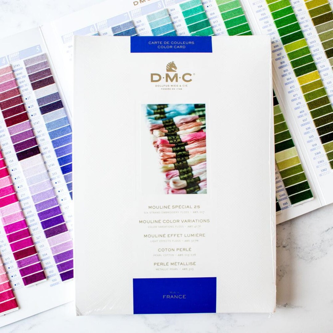 DMC Color Chart With Real Thread Samples - Etsy