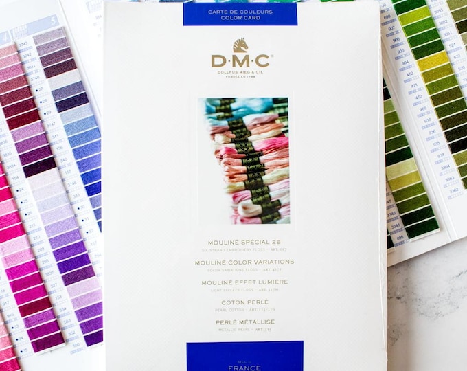 DMC Color Chart With Real Thread Samples - Etsy