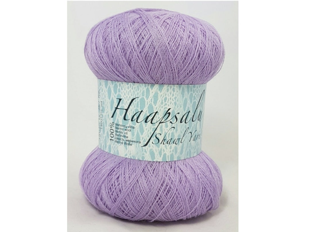Cobweb Light Purple Color Merino Wool Yarn - Haapsalu Shawl Yarn - Etsy