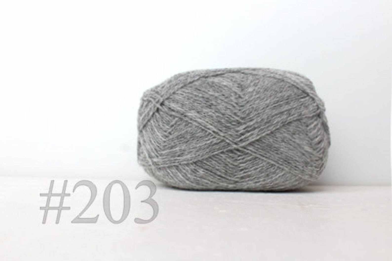 WOOL Yarn 100%knitting Yarn Natural Grey 203 | Etsy
