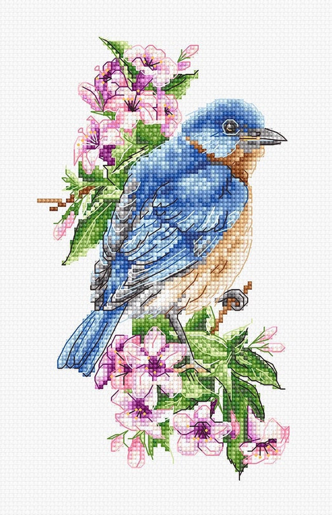Blue Bird on the Branch - Cross Stitch Kit by Luca-s Brand B1198 - Etsy