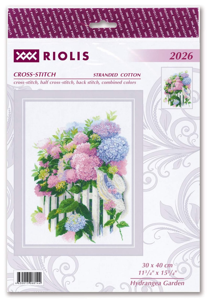 Hydrangea Garden - Cross Stitch Kit by Riolis 2026 - Etsy