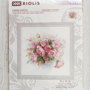 Watercolor Roses Counted Cross Stitch Kit * Aida and Floss Included - Etsy