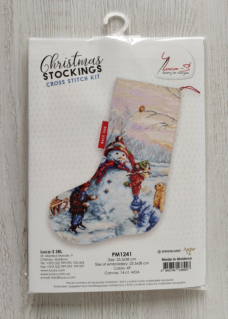Christmas Stocking KIT Cross Stitch - Full Kit With Fabric PM1241 - Etsy