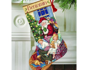 Magical Christmas Stocking Dimensions Counted Cross Stitch Kit - Etsy