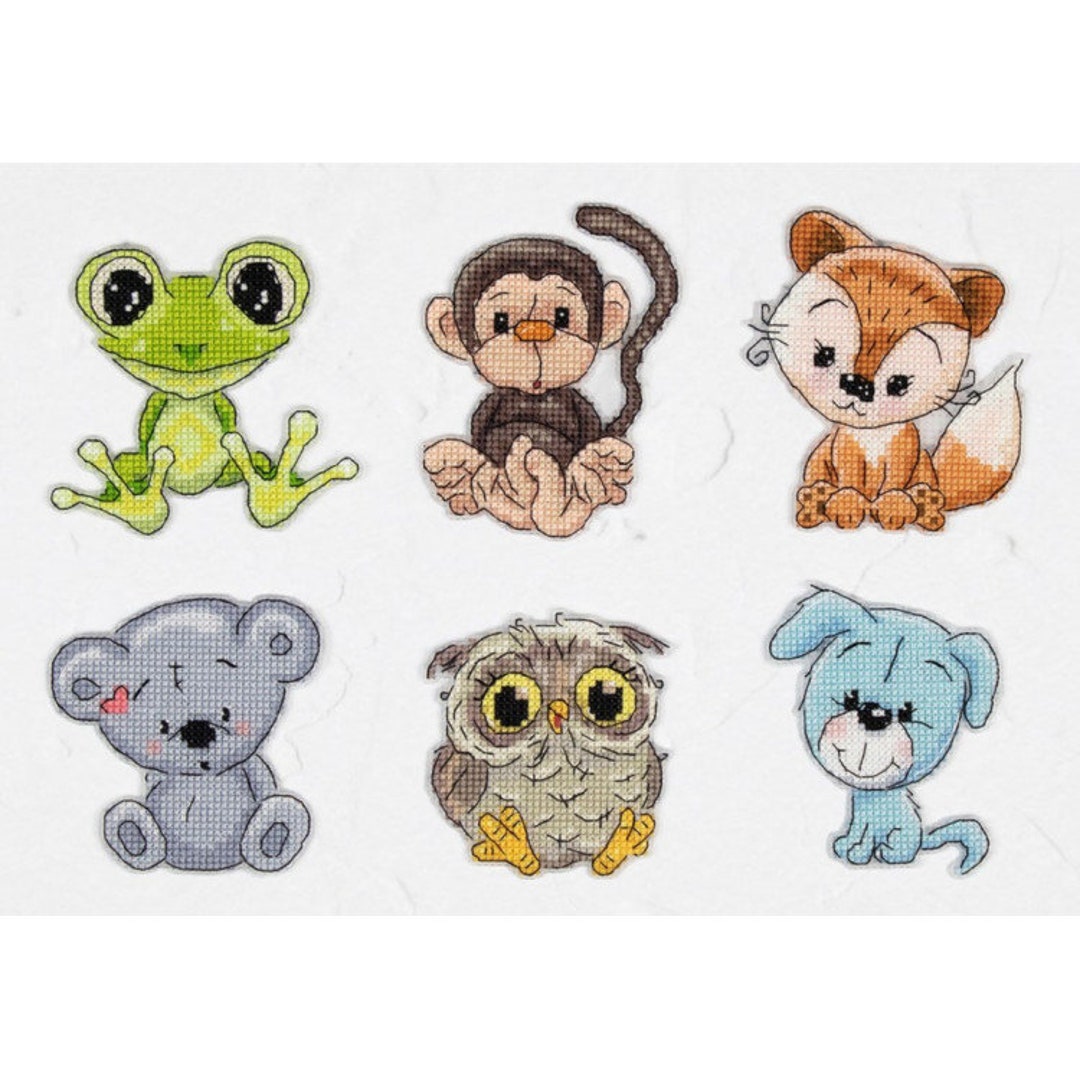 Counted Cross Stitch Kit on Plastic Canvas Luca-s JK038 - Set of 6 ...