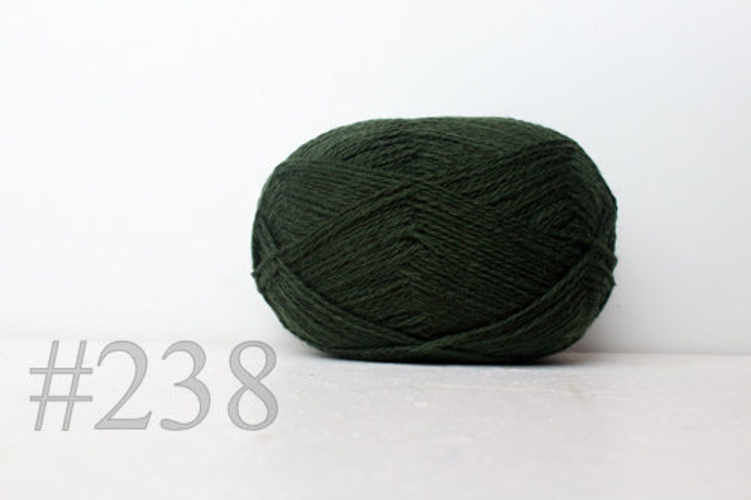 WOOL Yarn 100%-knitting Yarn - Olive Green #238 - Etsy