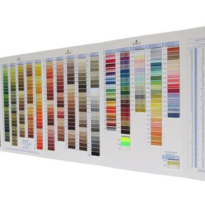 DMC Color Chart With Real Thread Samples - Etsy