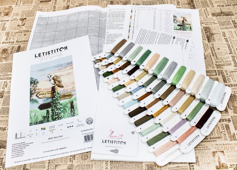 Barn Owl Cross Stitch Kit by Letistitch 8031 - Etsy