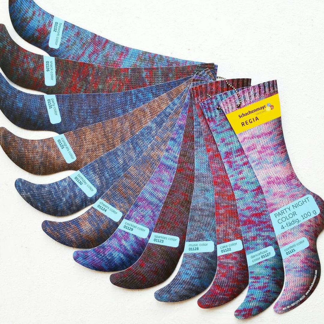4ply Sock Yarn Regia PARTY Collection - 12 Colors Set - Etsy