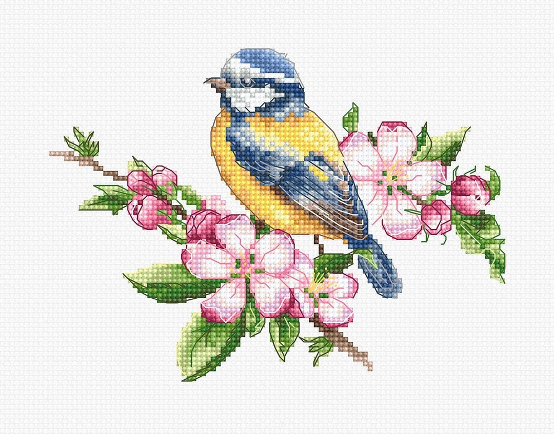 The Blue Tit - Cross Stitch Kit by Luca-s Brand B1195 - Etsy