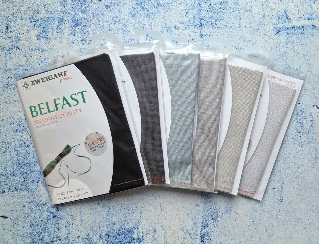 Zweigart Belfast Linen Precut * 32ct Evenweave * Precut Size 19" X 27 ...
