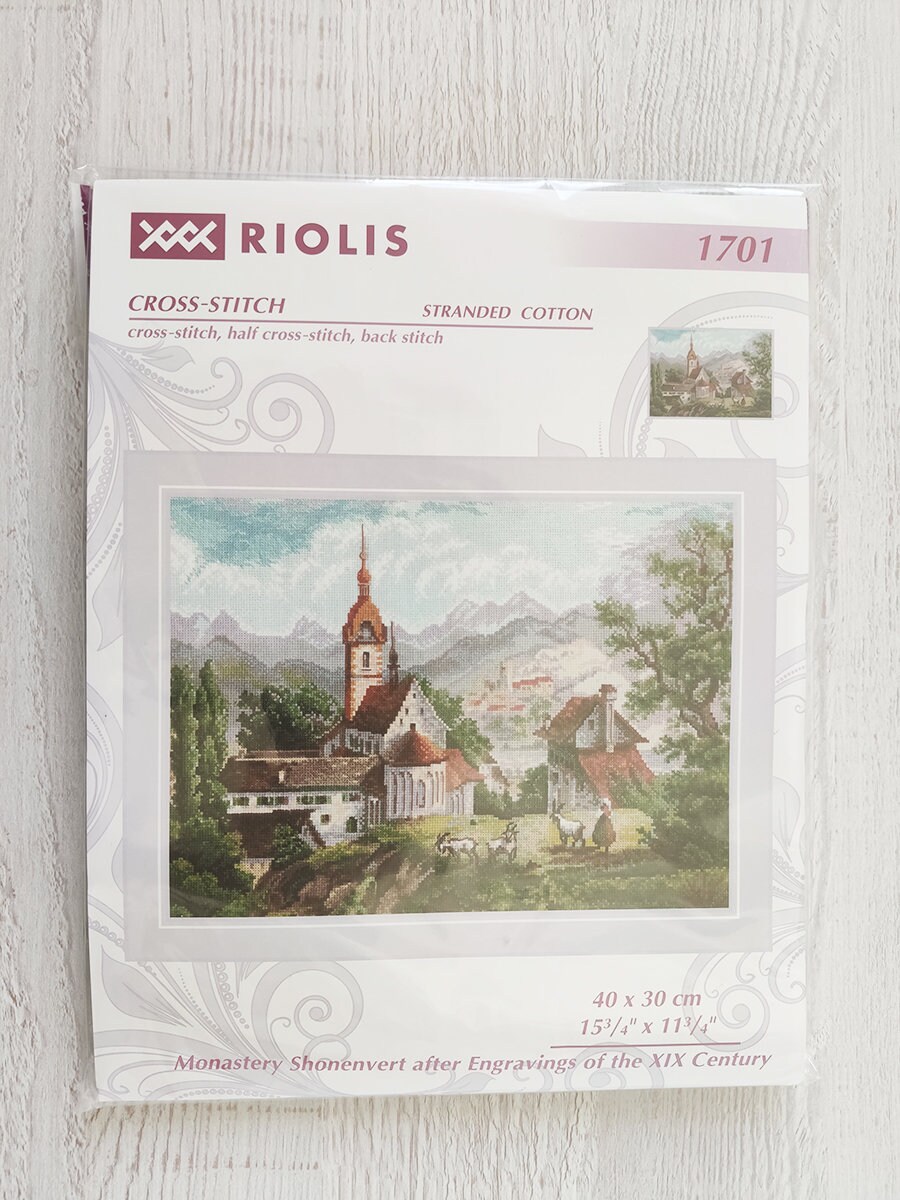 Cross Stitch KIT Riolis 1701 Monastery Shonenvert After - Etsy