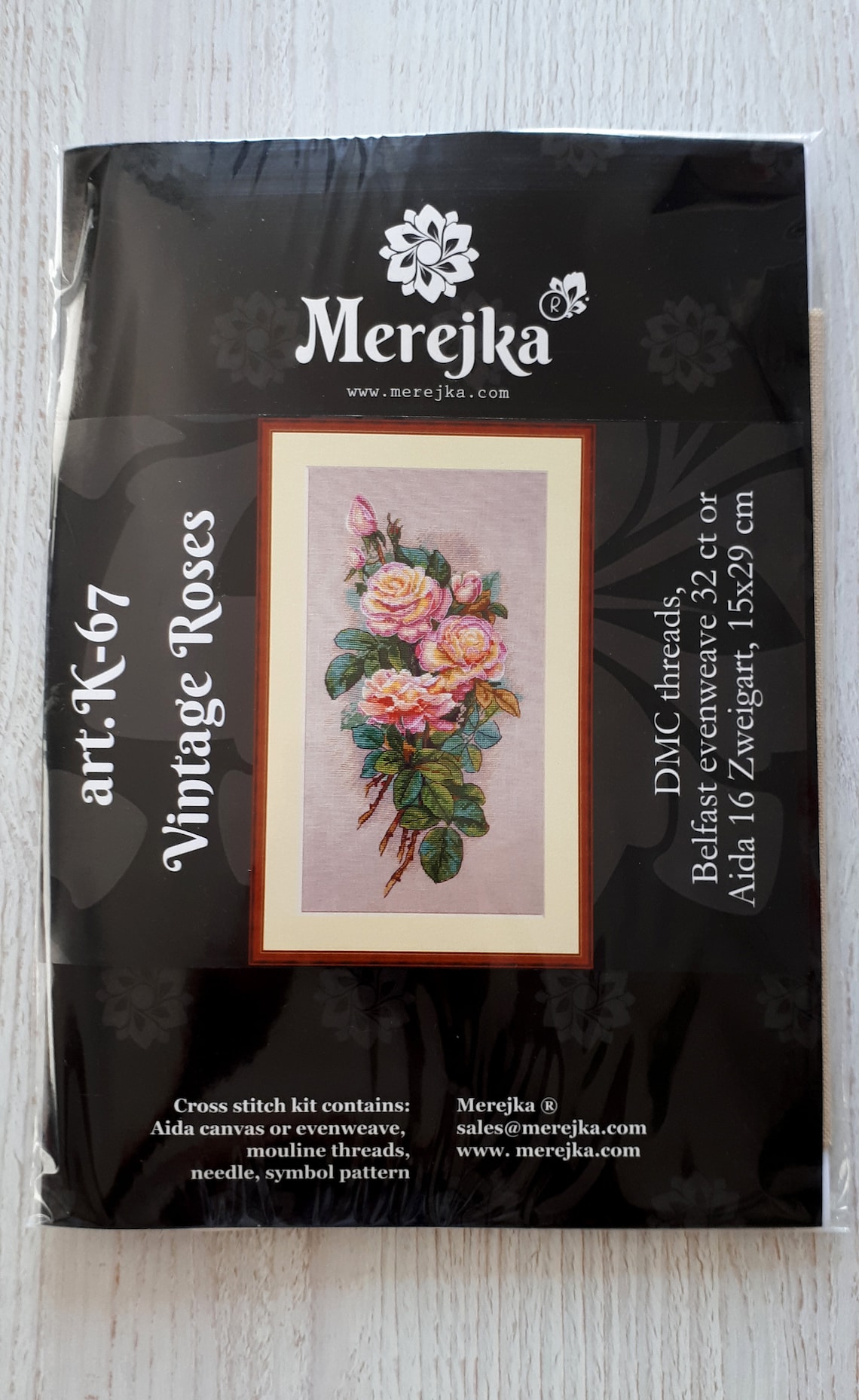 Roses Counted Cross Stitch Kit by Merejka K-67 Cross Stitch | Etsy