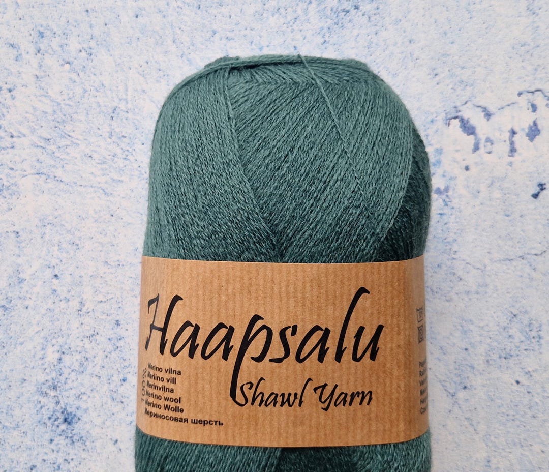 Haapsalu Shawl Yarn Cobweb Weight in Pale Green Color 450 - Etsy