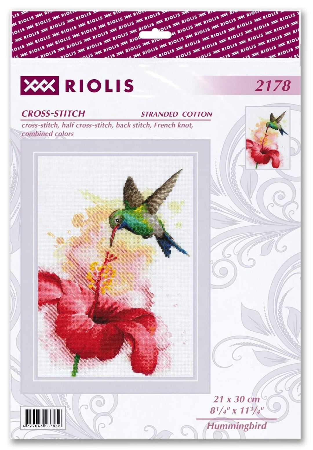 Hummingbird Cross Stitch Kit * Aida and Floss Included - Etsy