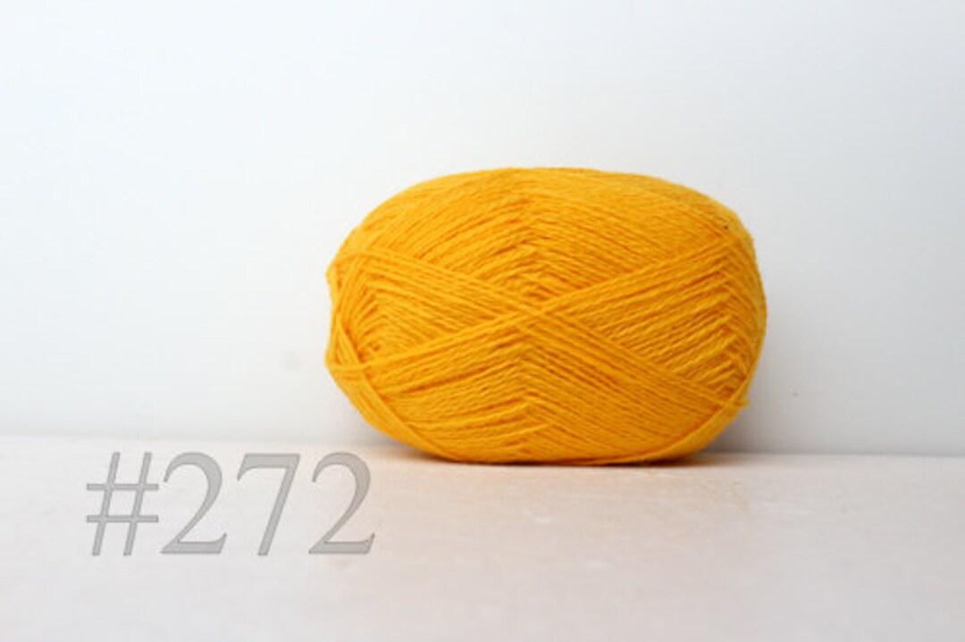 WOOL Yarn 100%-knitting Yarn - Bright Yellow #272 - Etsy
