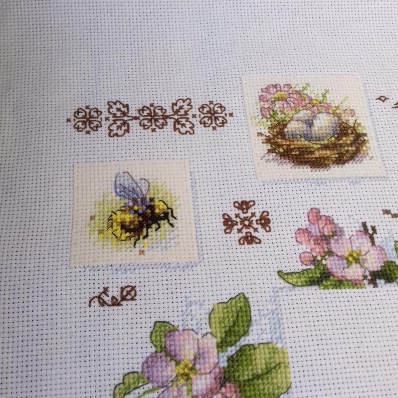 Spring Sampler Cross Stitch Kit by Merejka K-120 - Etsy