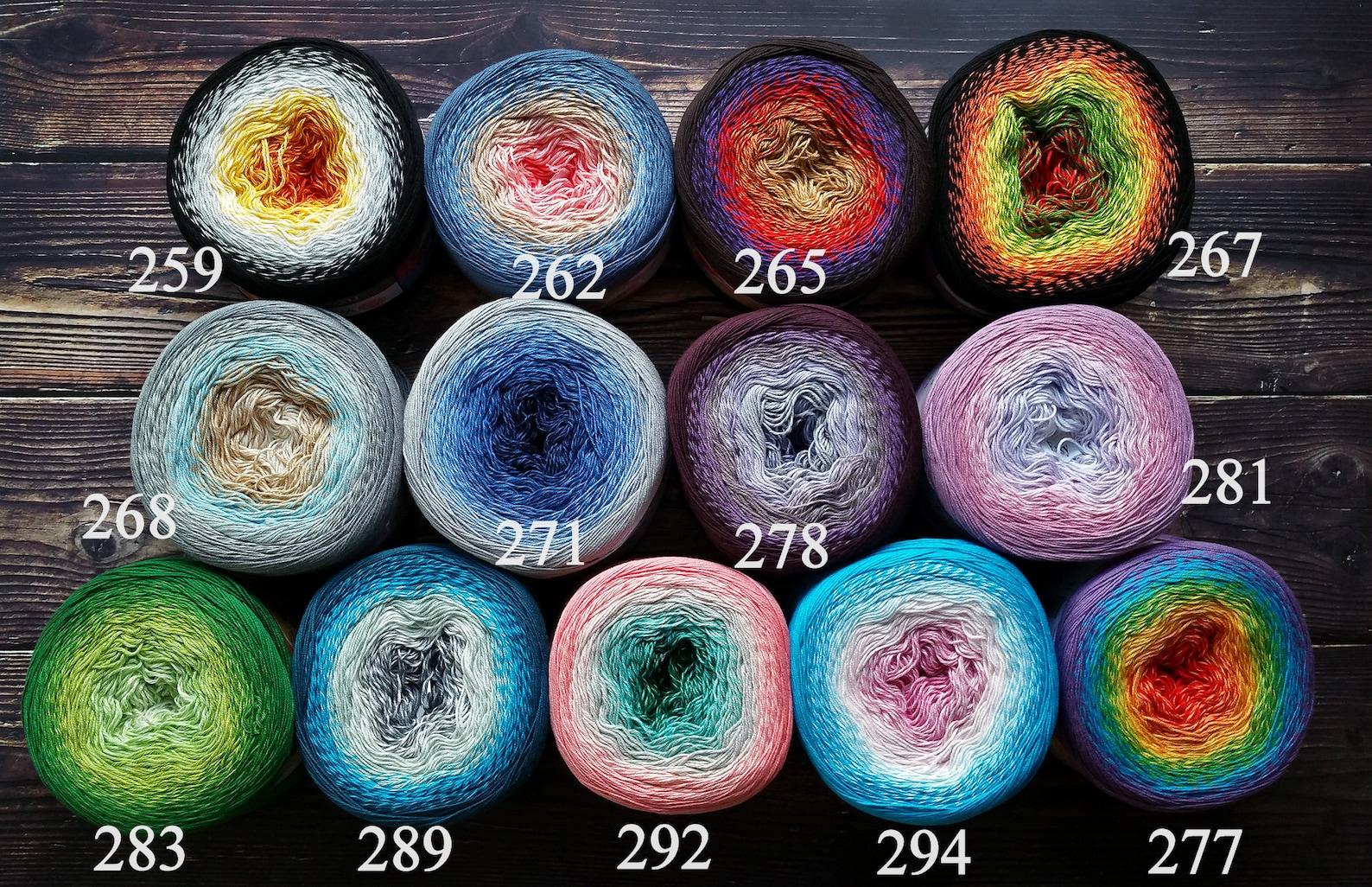 Gradient Yarn Yarnart Flowers Cotton Blend, Big Artistic Yarn Cake - Etsy