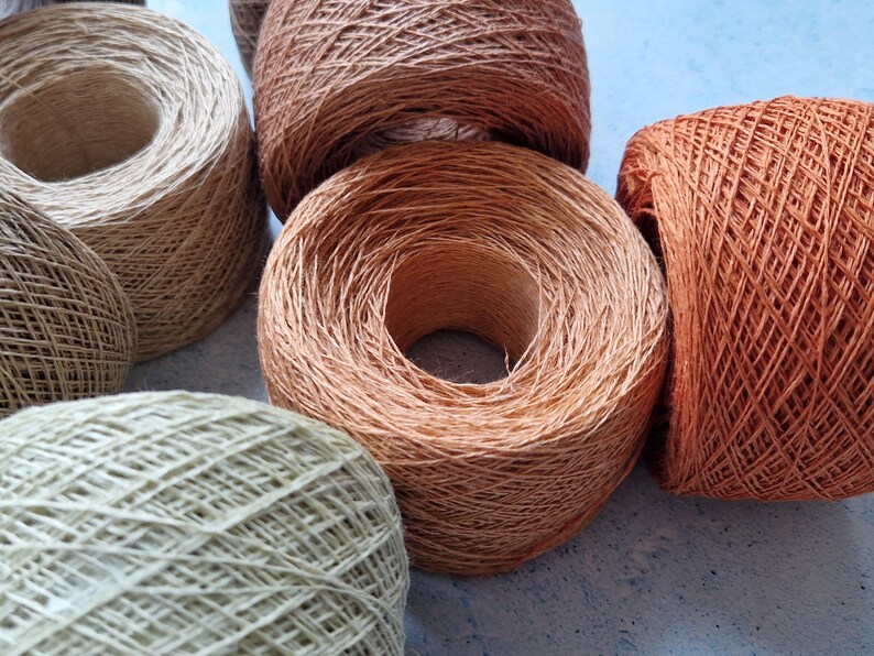 Size 20 Crochet Thread Set, Linen Thread Set in 8 Harvest Colors - Etsy