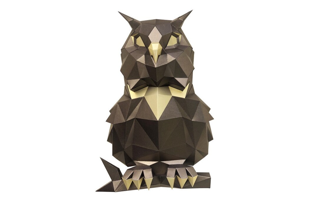 3D Owl Papercraft KIT - Wall Mount Kit - Etsy