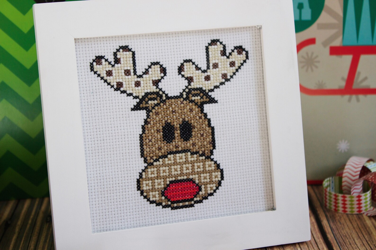 Rudolph Cross Stitch Pattern .PDF Instant Download - Etsy