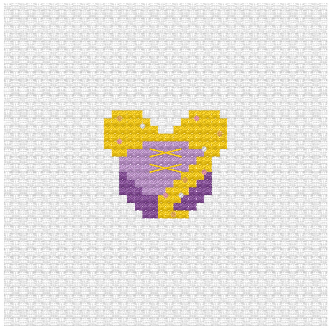 Mouse Ears Rapunzel Cross Stitch Pattern .PDF Instant - Etsy